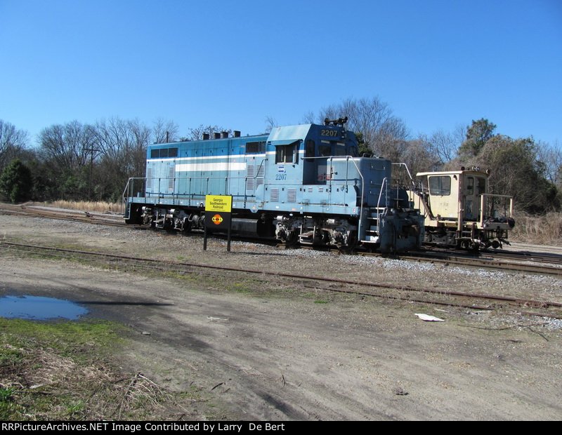 GSWR 2207 Catching a few rays in the yard behind Tom's foods